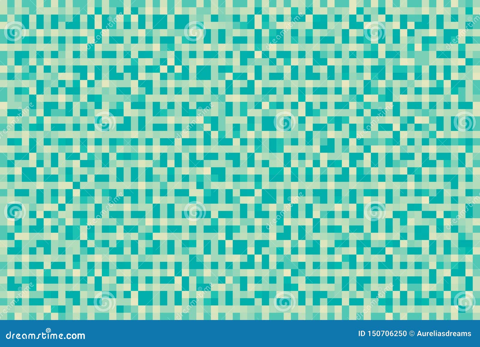 Abstract Cyan Blue Gradient Background. Texture with Pixel Square ...