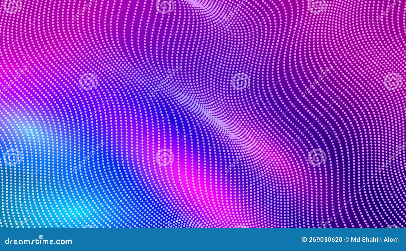 Abstract Cyan Color Dot Circle Background, Pink and Blue Color Light ...