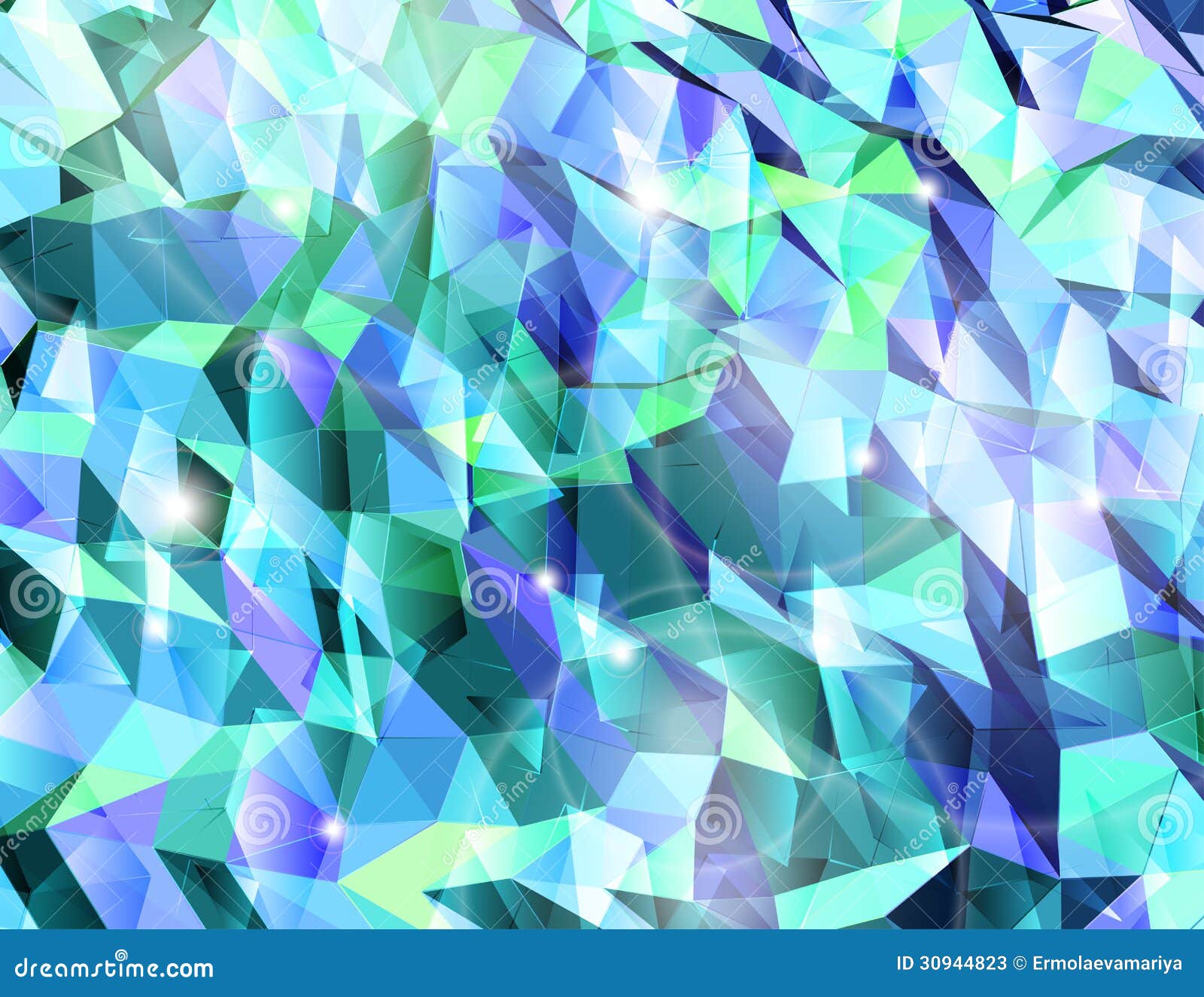 Abstract Cyan Combination Of Triangle Vector Stock Vector