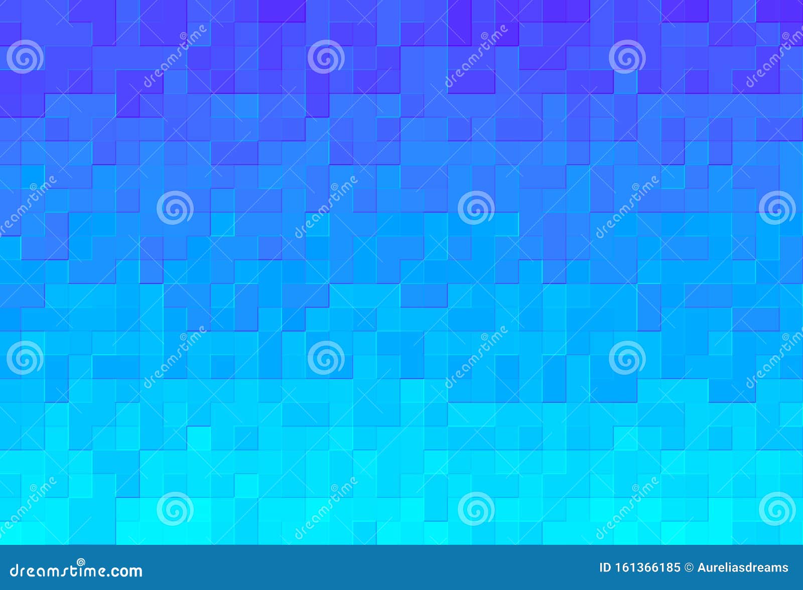 Abstract Cyan Gradient Background. Texture with Pixel Square Blocks ...