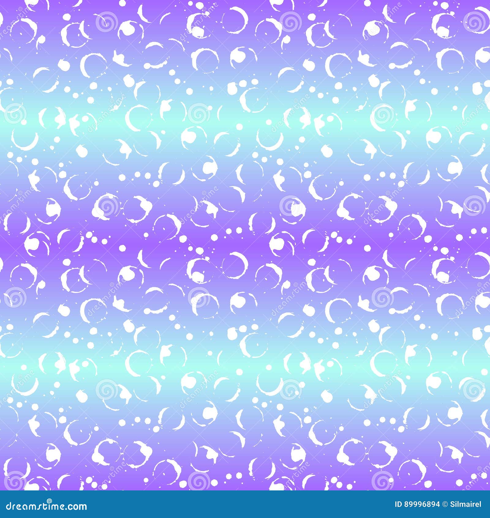 Abstract Cyan and Lilac Gradient Ink Circle Seamless Pattern Stock ...
