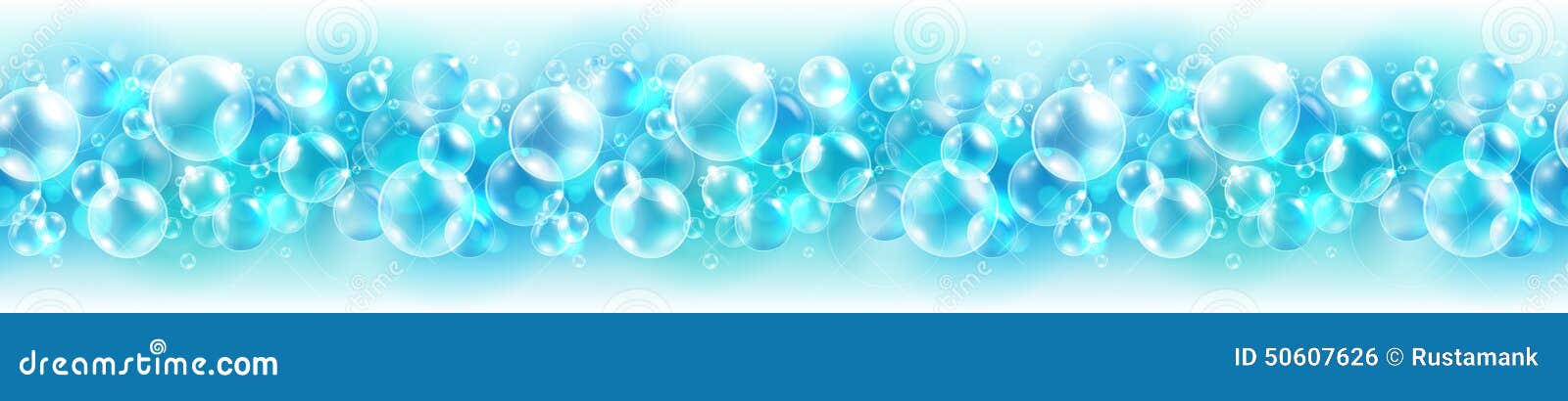 Abstract Cyan Seamless Border Stock Illustration - Illustration of ...