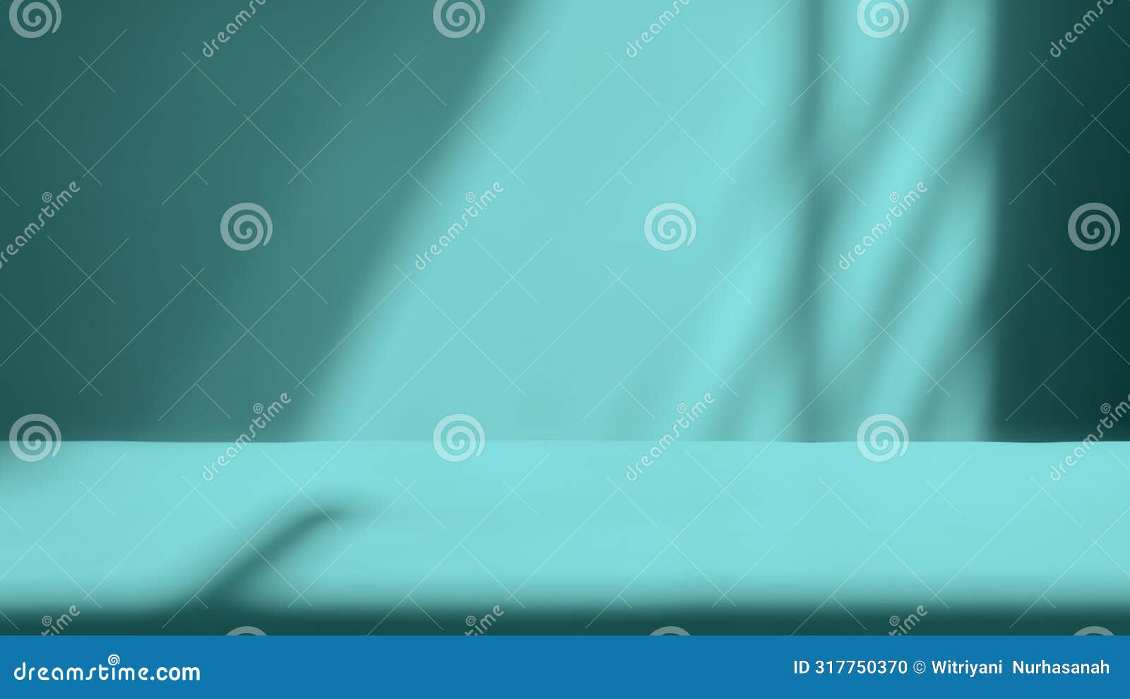 Abstract Cyan Studio Background for Product Presentation. Empty Room ...
