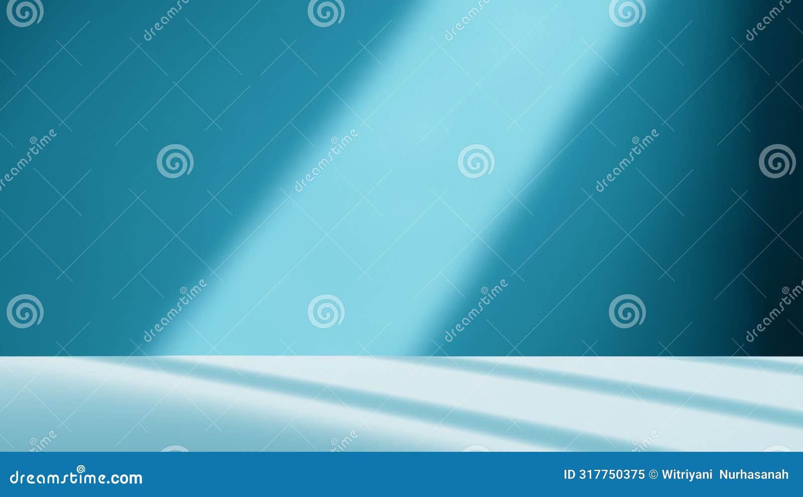 Abstract Cyan Studio Background for Product Presentation. Empty Room ...
