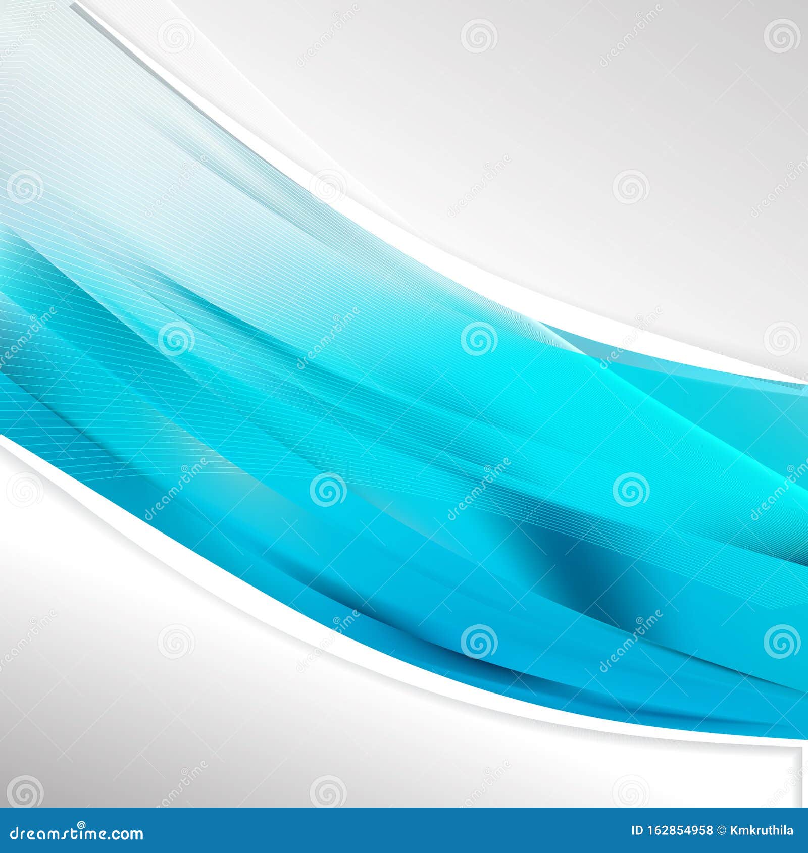 Abstract Cyan Wave Business Background Design Template Stock Vector ...