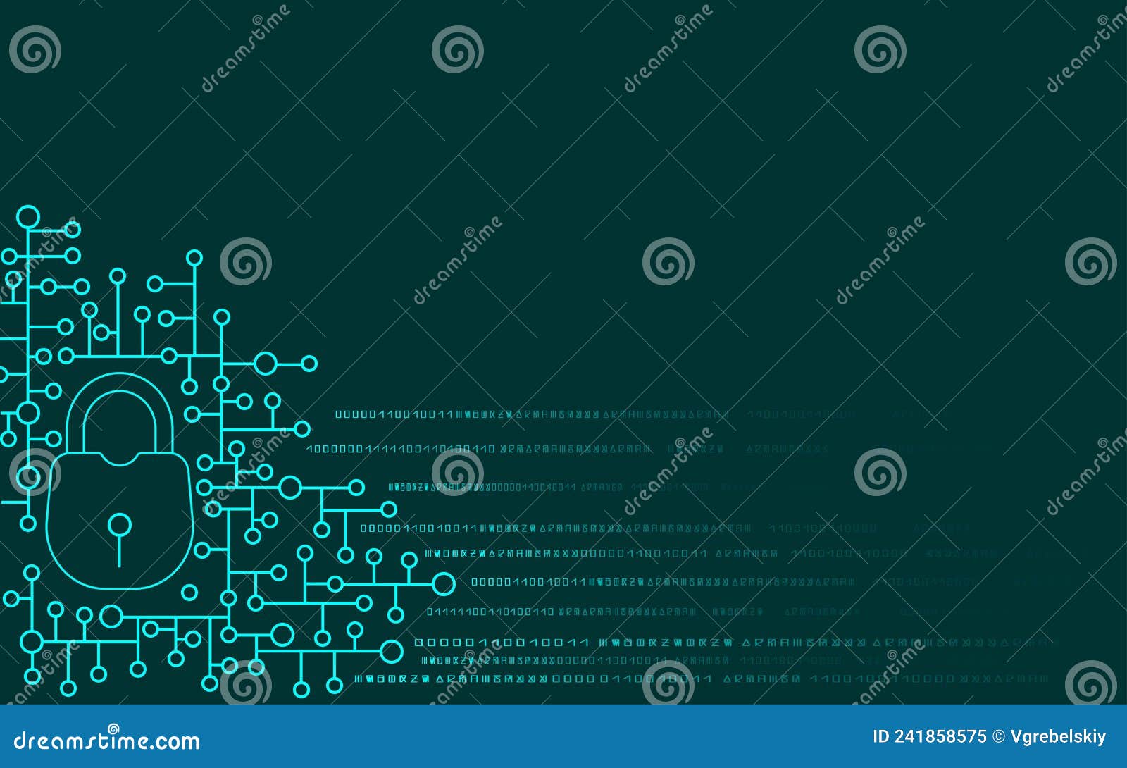 Abstract Cyber Security Background in Digital Reality Stock Vector ...