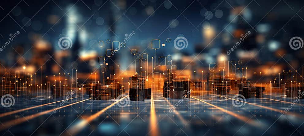 Abstract Cybernetic Bokeh with Modern Tech Aesthetics and Captivating ...