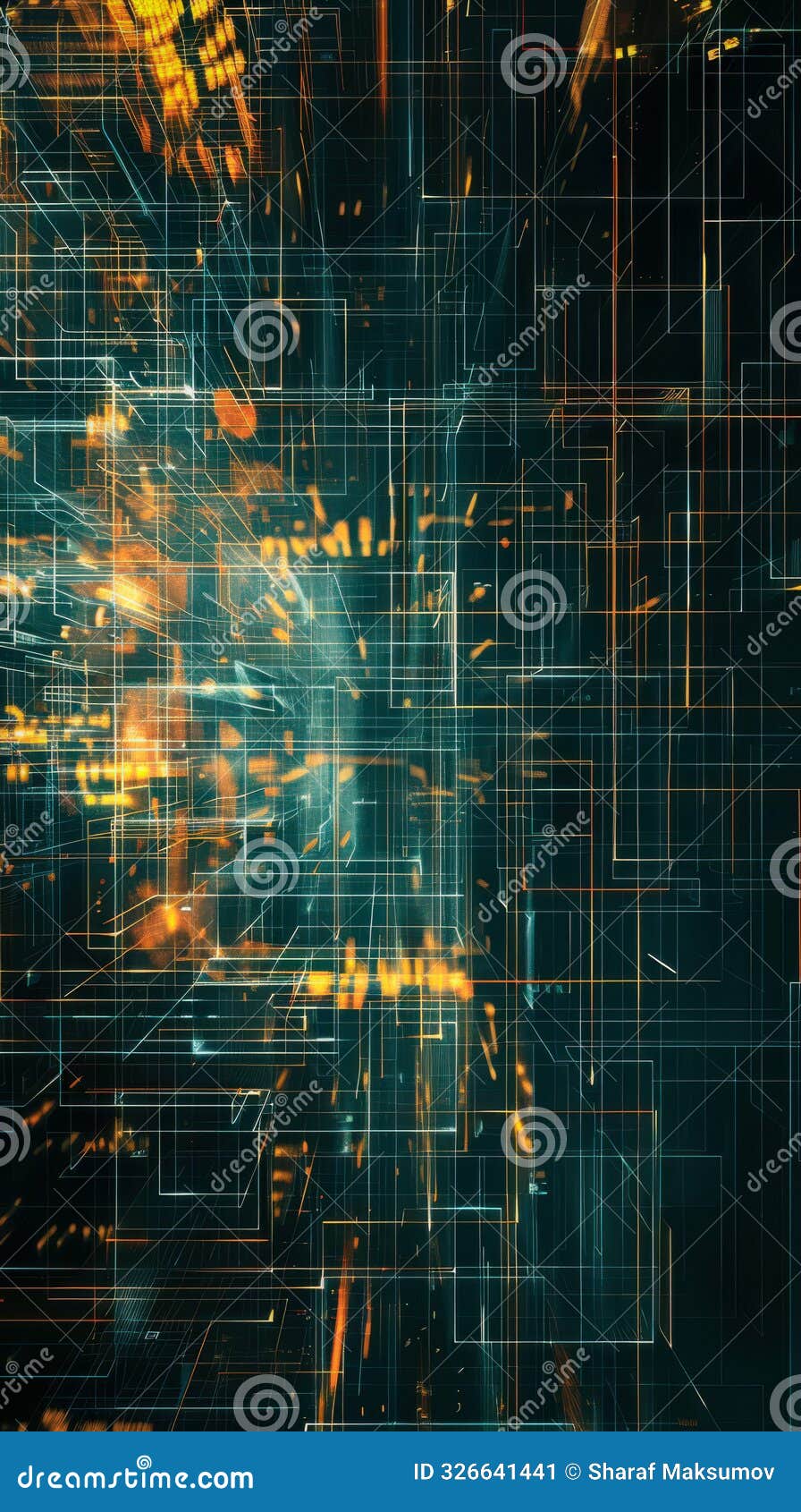 Abstract Cybernetic Matrix stock image. Image of cybernetic - 326641441