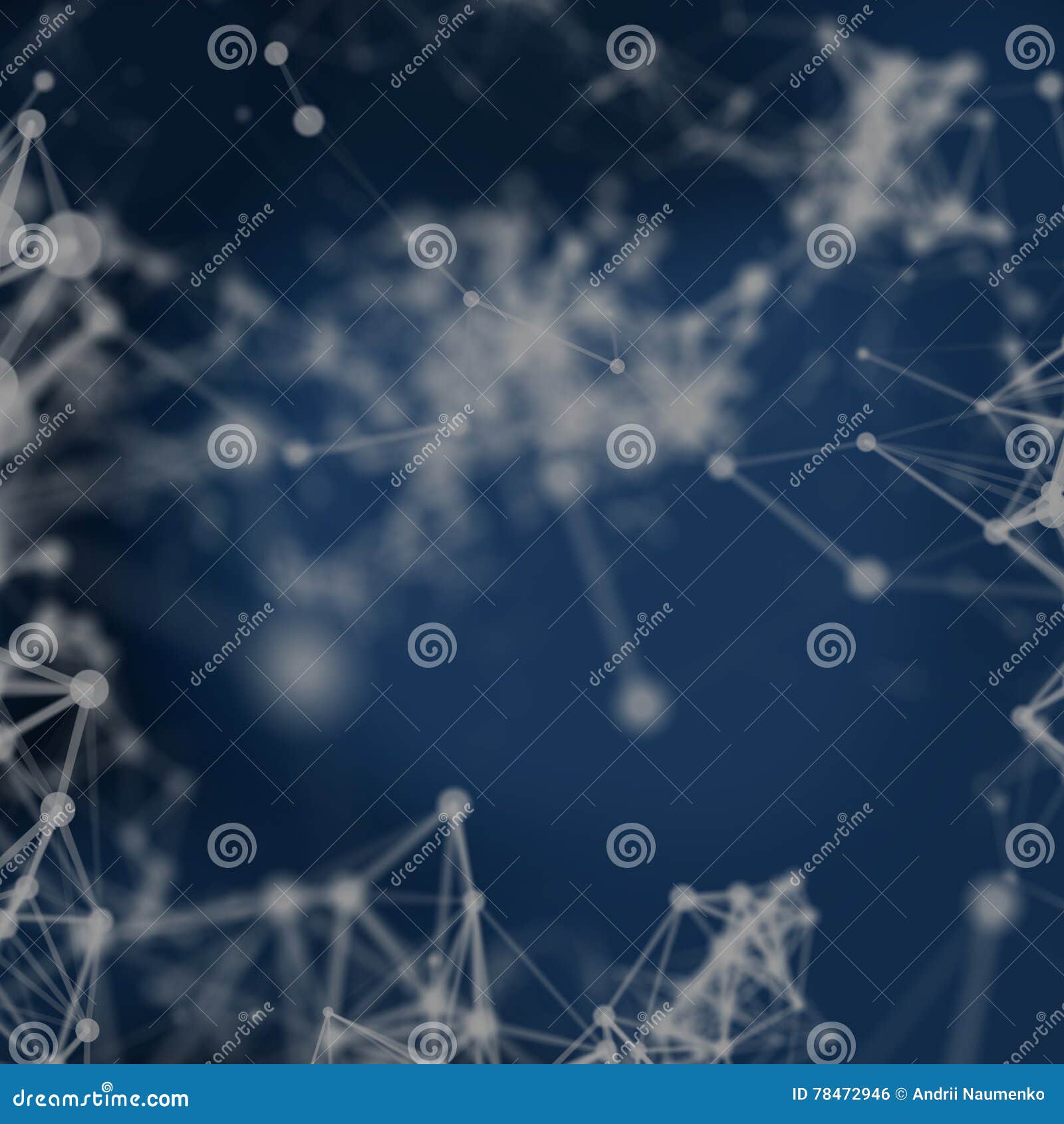 Abstract Cybernetic Particles Background. Plexus Fantasy Technology ...