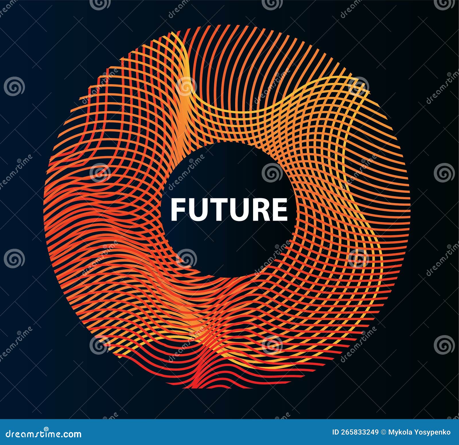 Abstract Cyberpunk Background with Neon Wave Forms Stock Vector ...