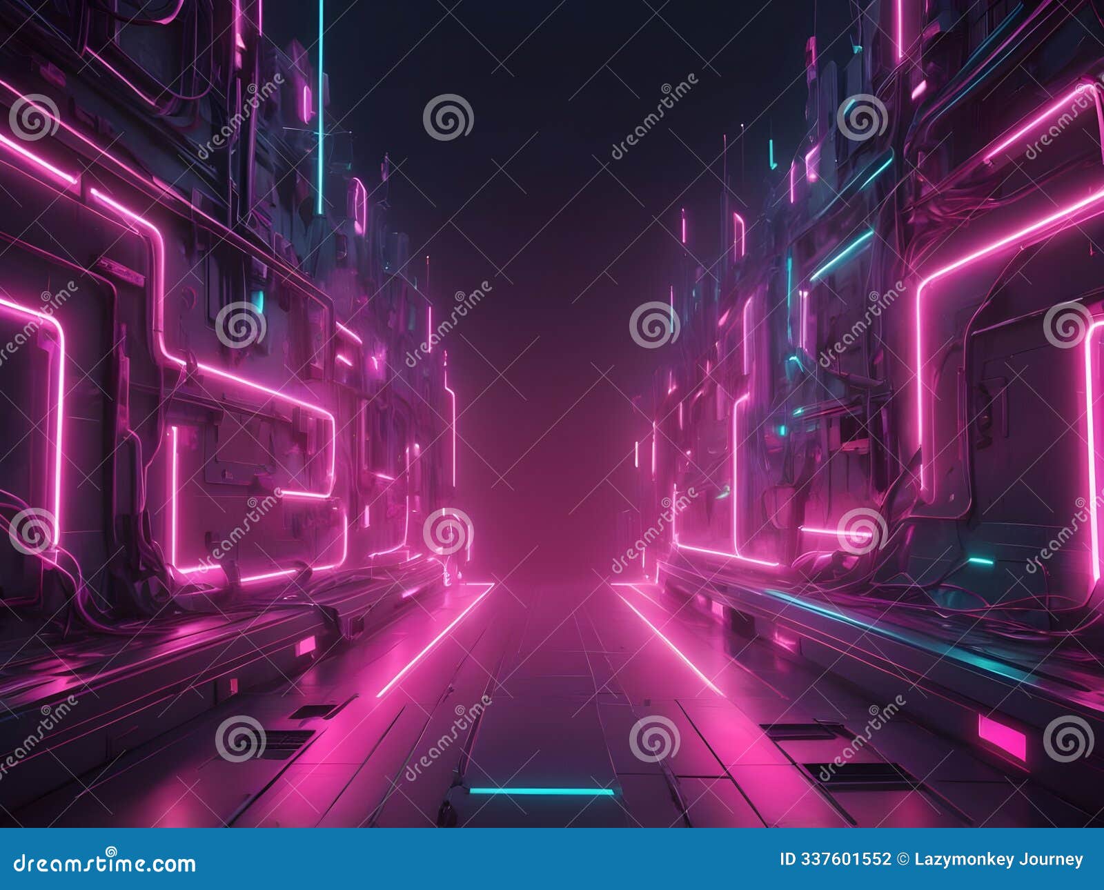 Abstract Cyberpunk Grid Background Or Wallpaper Royalty-Free Stock ...