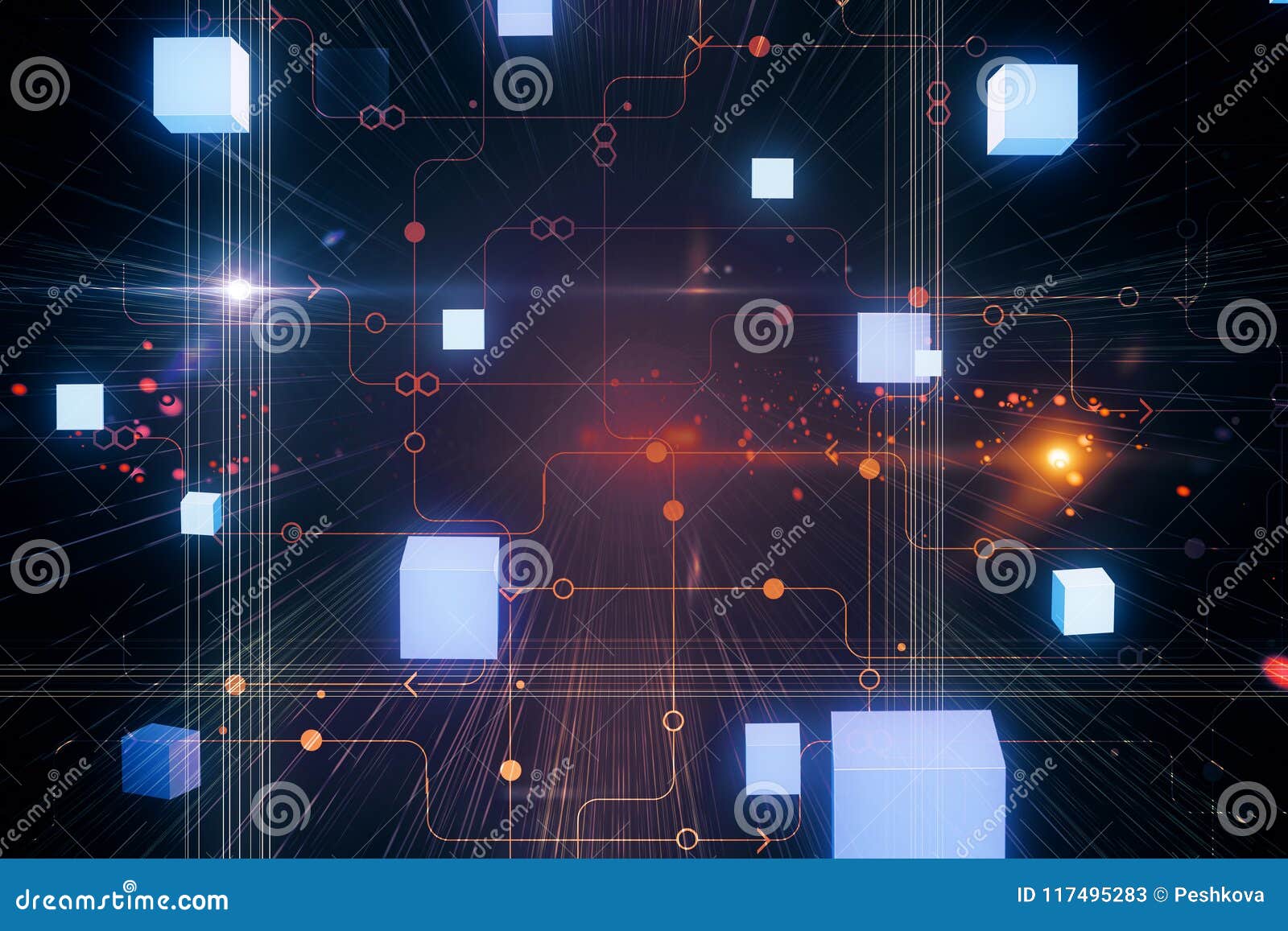 Abstract Cyberspace Background Stock Illustration - Illustration of ...
