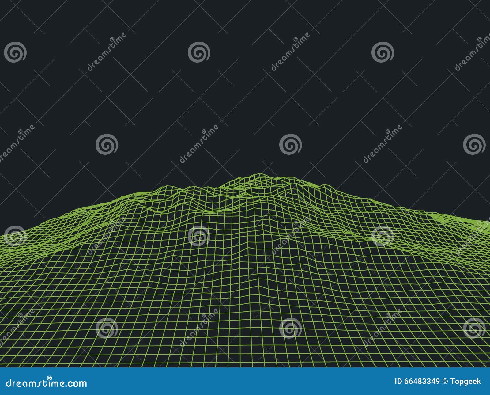 Abstract Cyberspace Grid Landscape Background Stock Vector ...