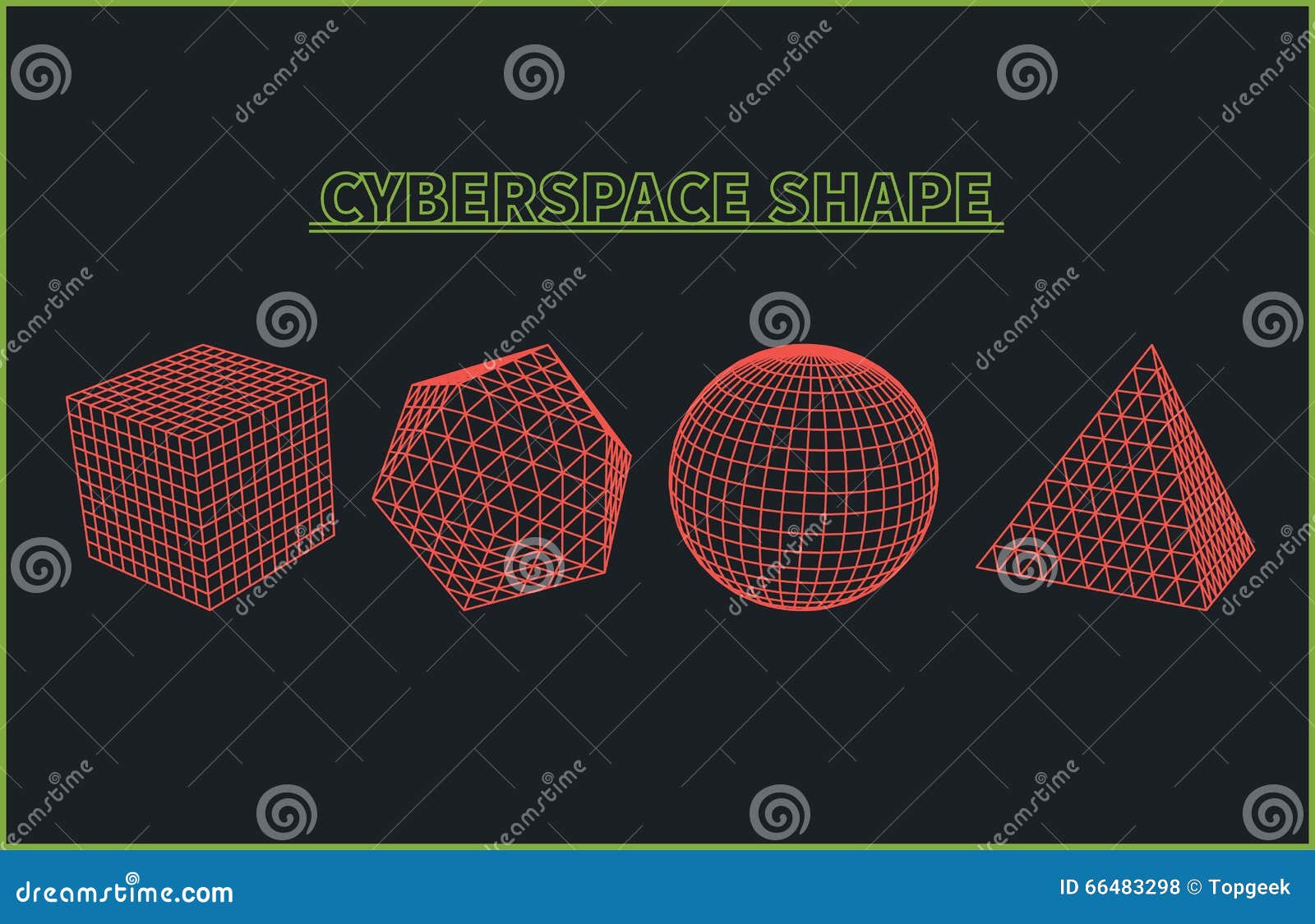 Abstract Cyberspace Grid Landscape Background Stock Vector ...