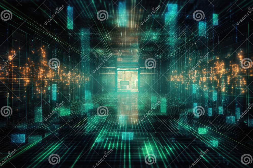 Abstract Cyberspace Technology Background,3d Render and Illustration ...