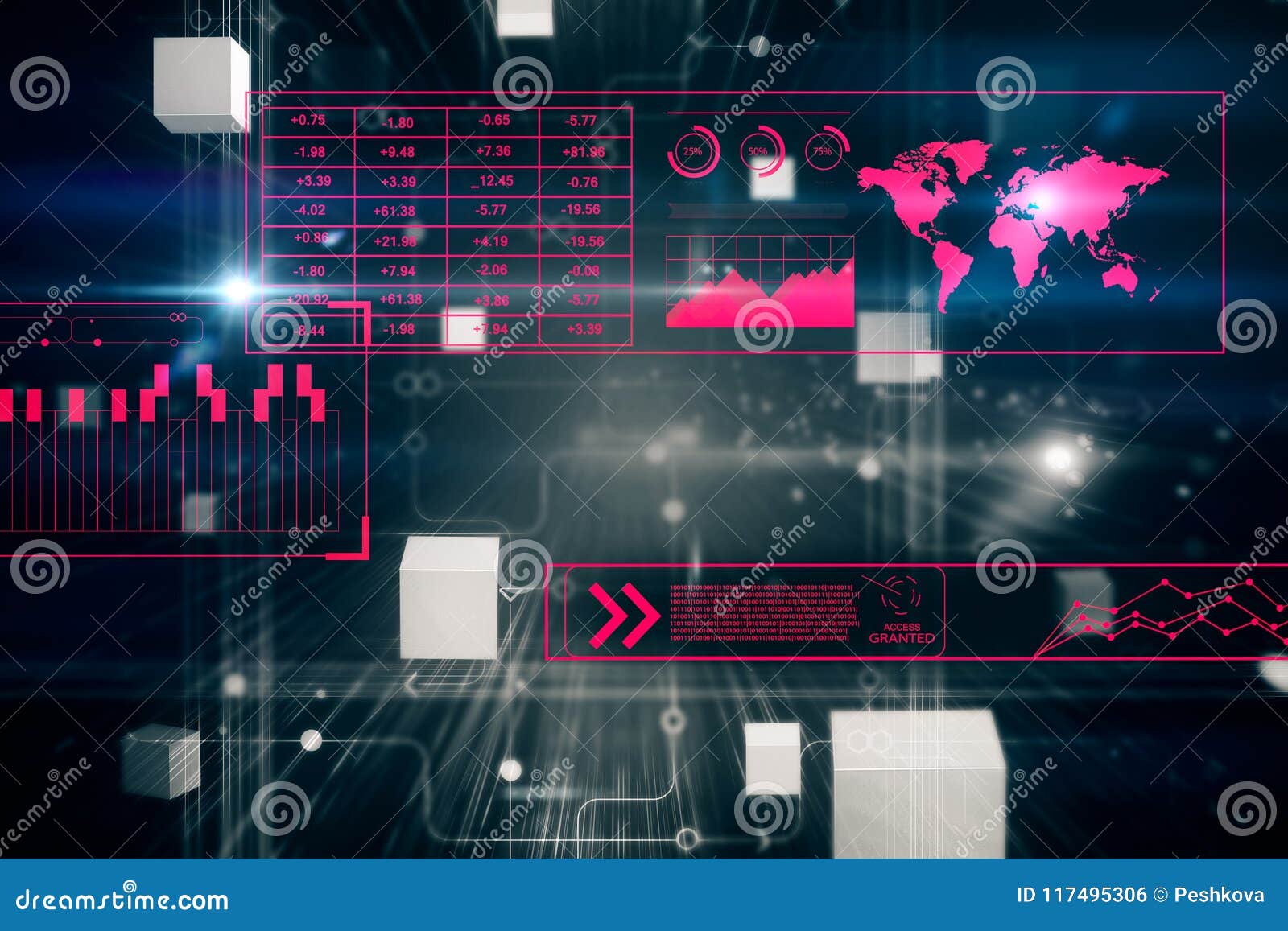 Abstract Cyberspace Wallpaper Stock Illustration - Illustration of ...