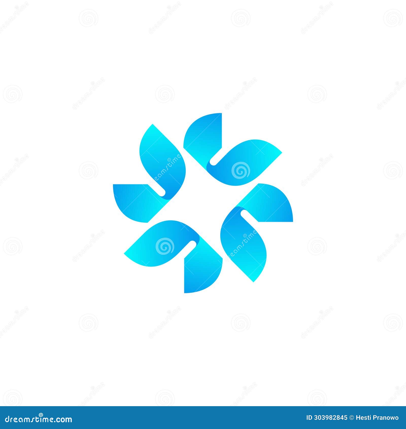 Abstract Cycle Logo Twisted Blue Vector Design Stock Illustration ...