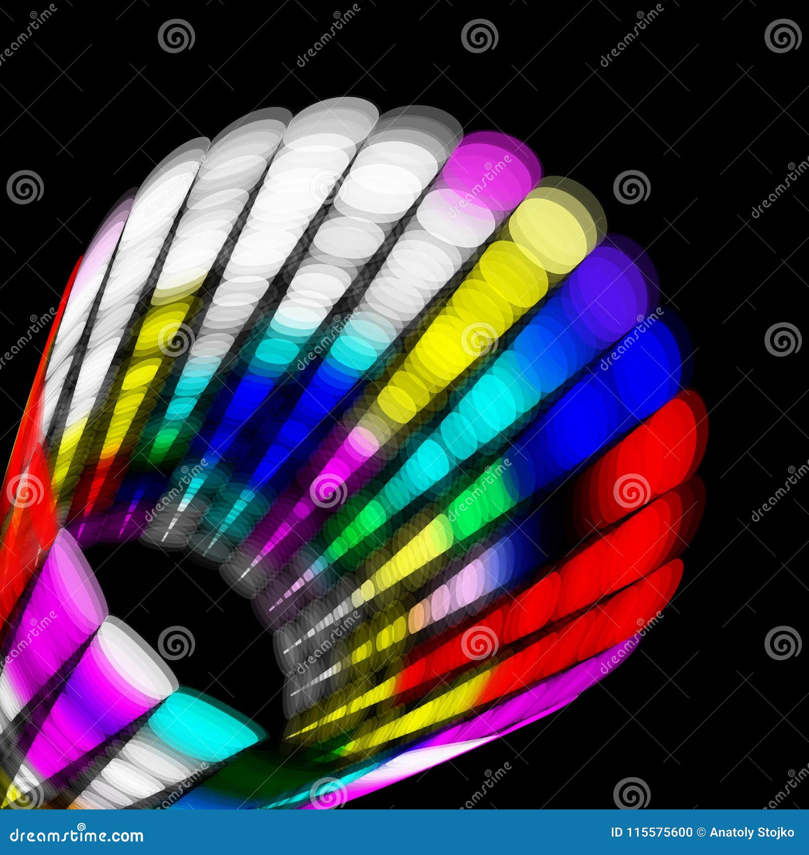 Abstract Cylinder with Color Dots Random Transparency in Column Stock ...