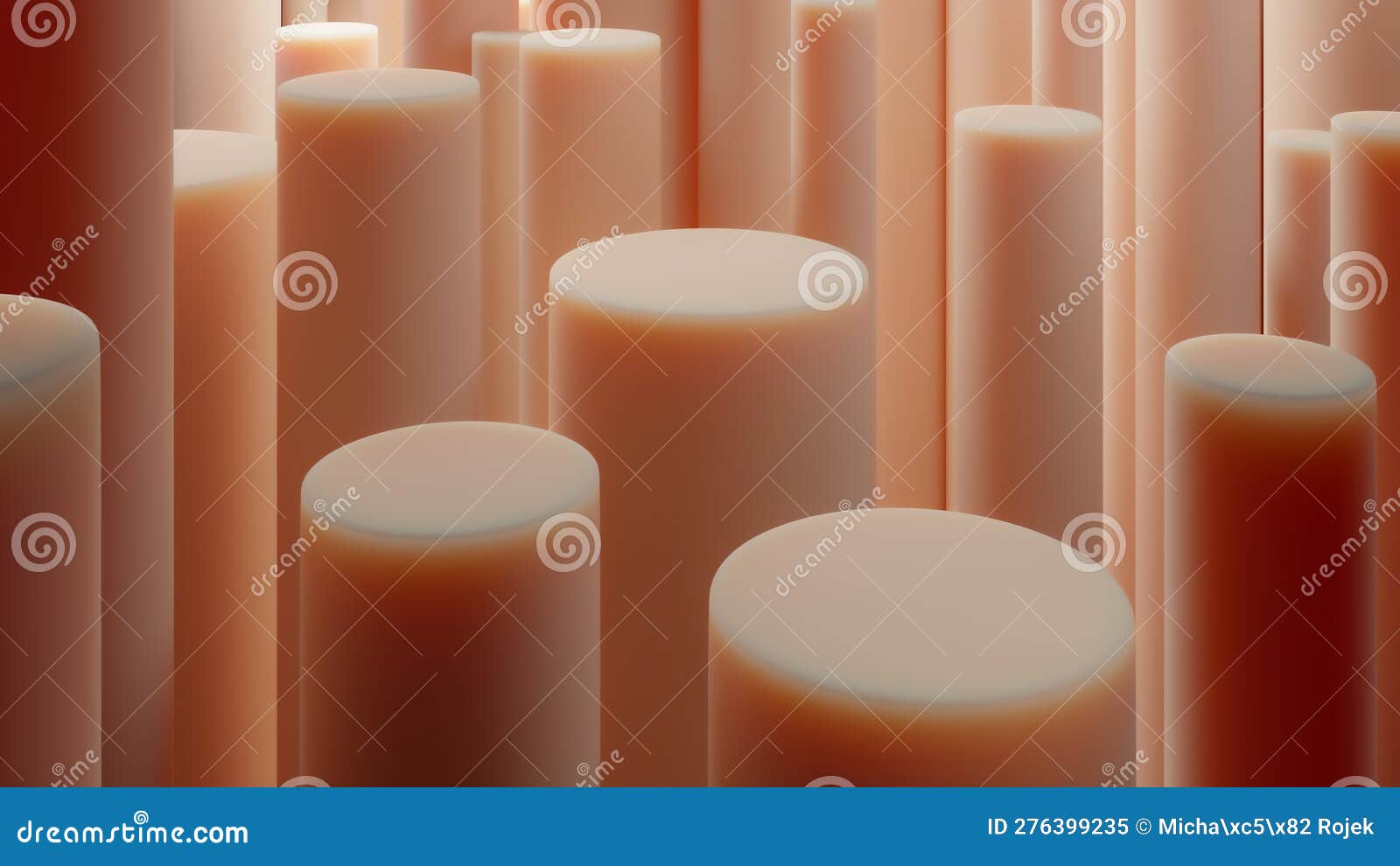 Abstract Cylinders Made of Translucent Stock Illustration ...