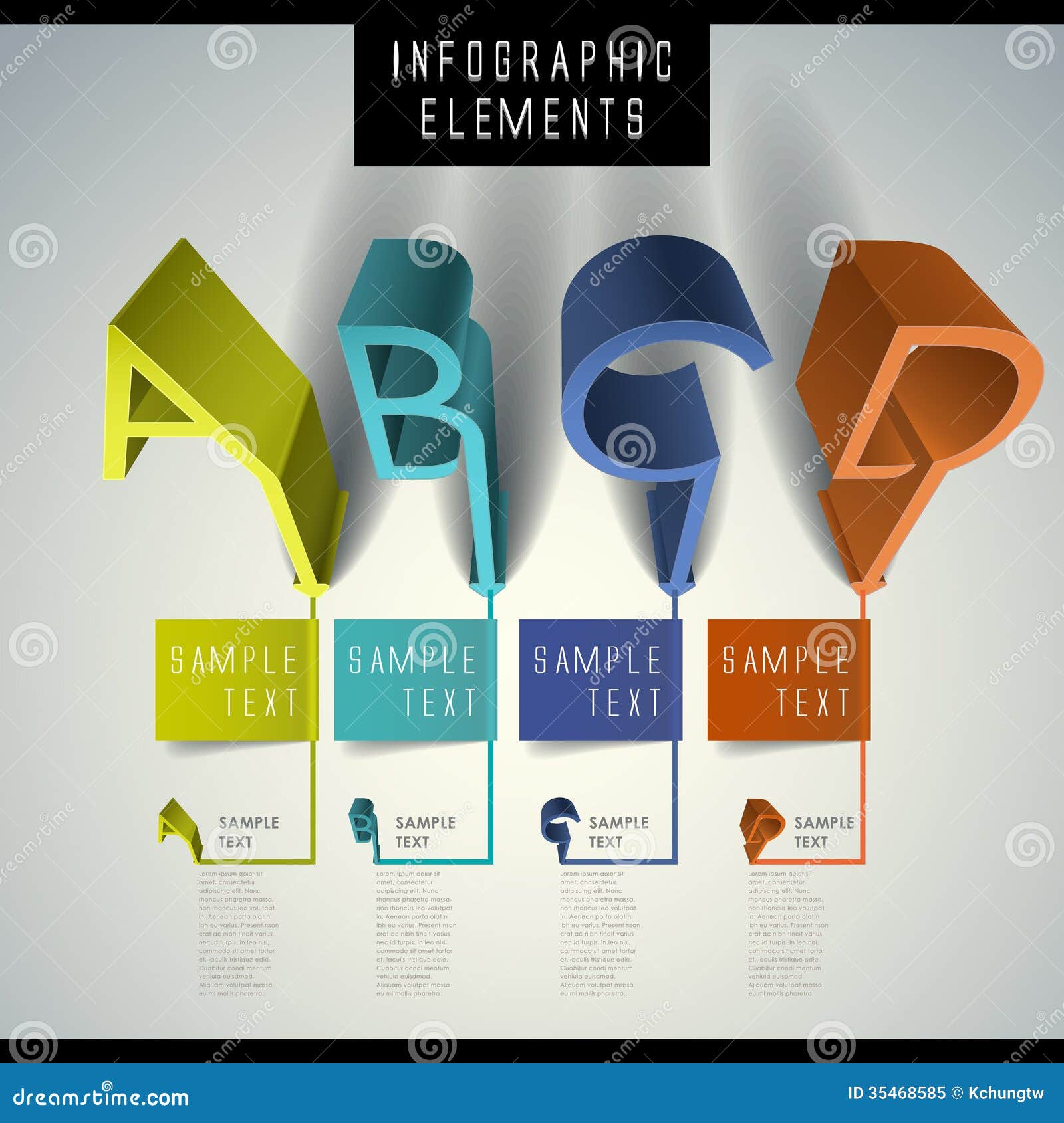 Abstract 3d Alphabet Infographics Stock Vector - Illustration of ...
