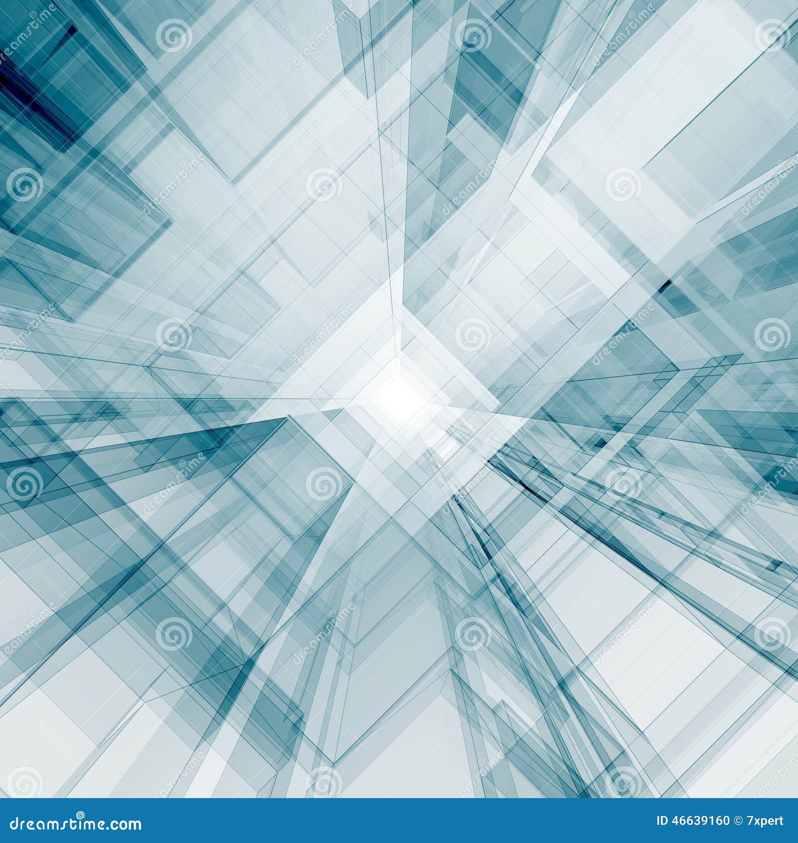 Abstract 3d stock illustration. Illustration of building - 46639160