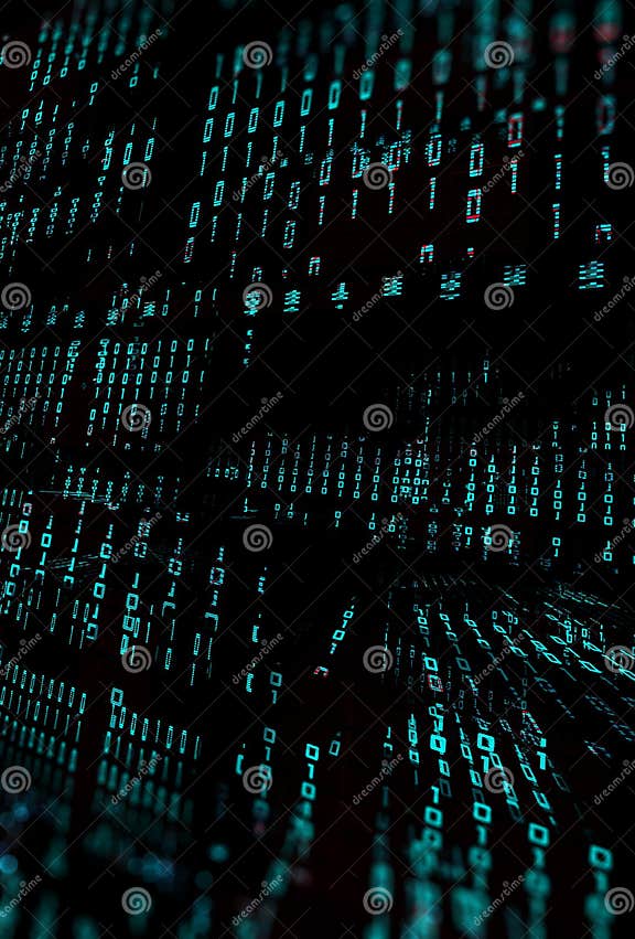 Abstract 3d Background,Binary Language Stock Illustration ...