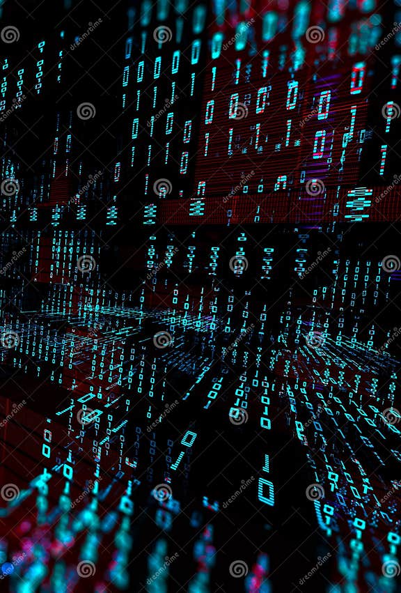 Abstract 3d Background,Binary Language Stock Illustration ...