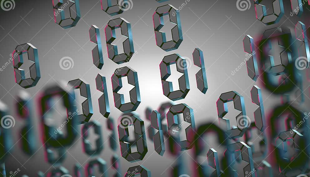 Abstract 3d Background,Binary Language and Virtual Matrix Concept.3d ...