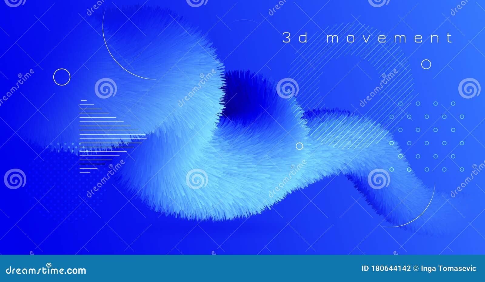 Abstract 3d Background. Blue Flow Pattern Stock Vector - Illustration ...