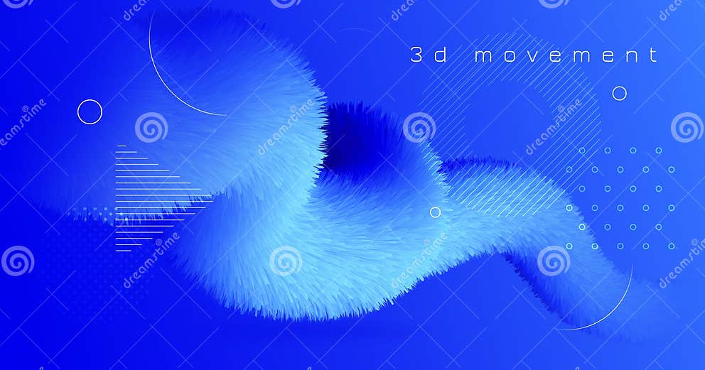 Abstract 3d Background. Blue Flow Pattern Stock Vector - Illustration ...