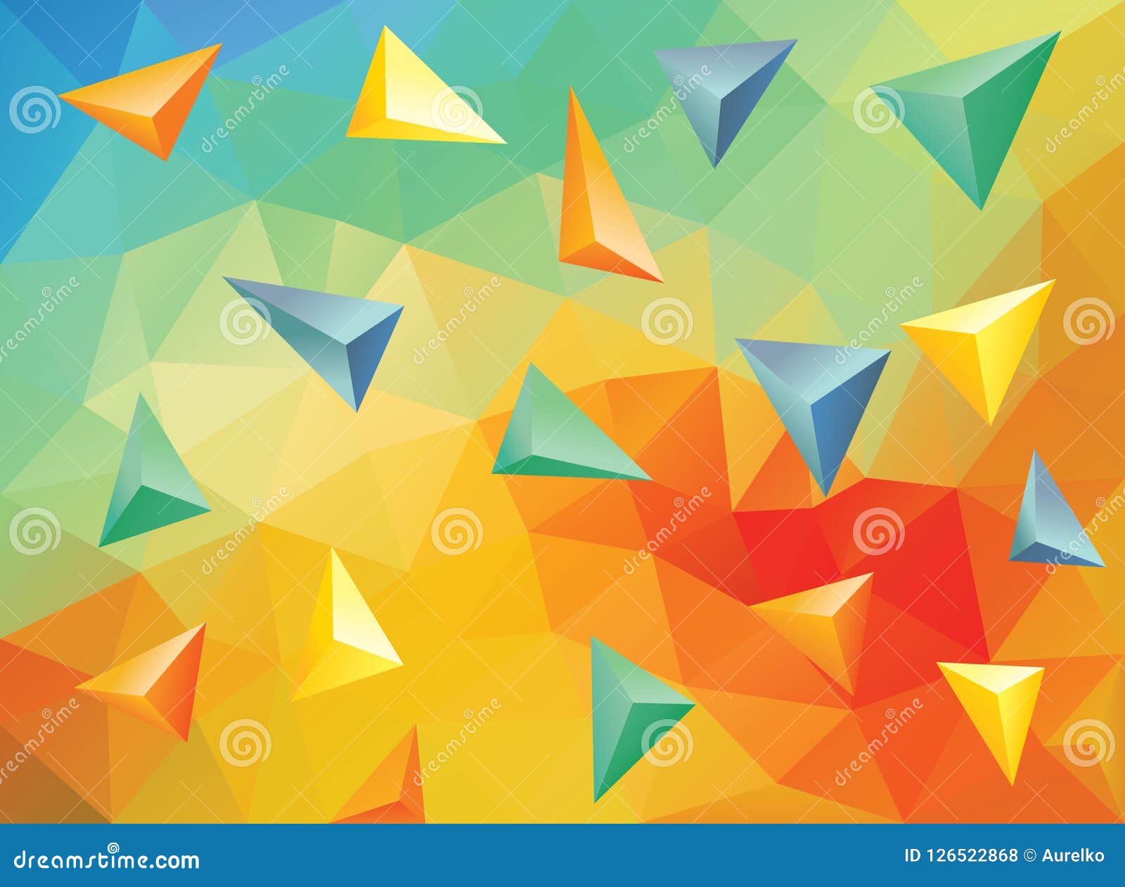 Triangle 3D stock vector. Illustration of composition - 126522868