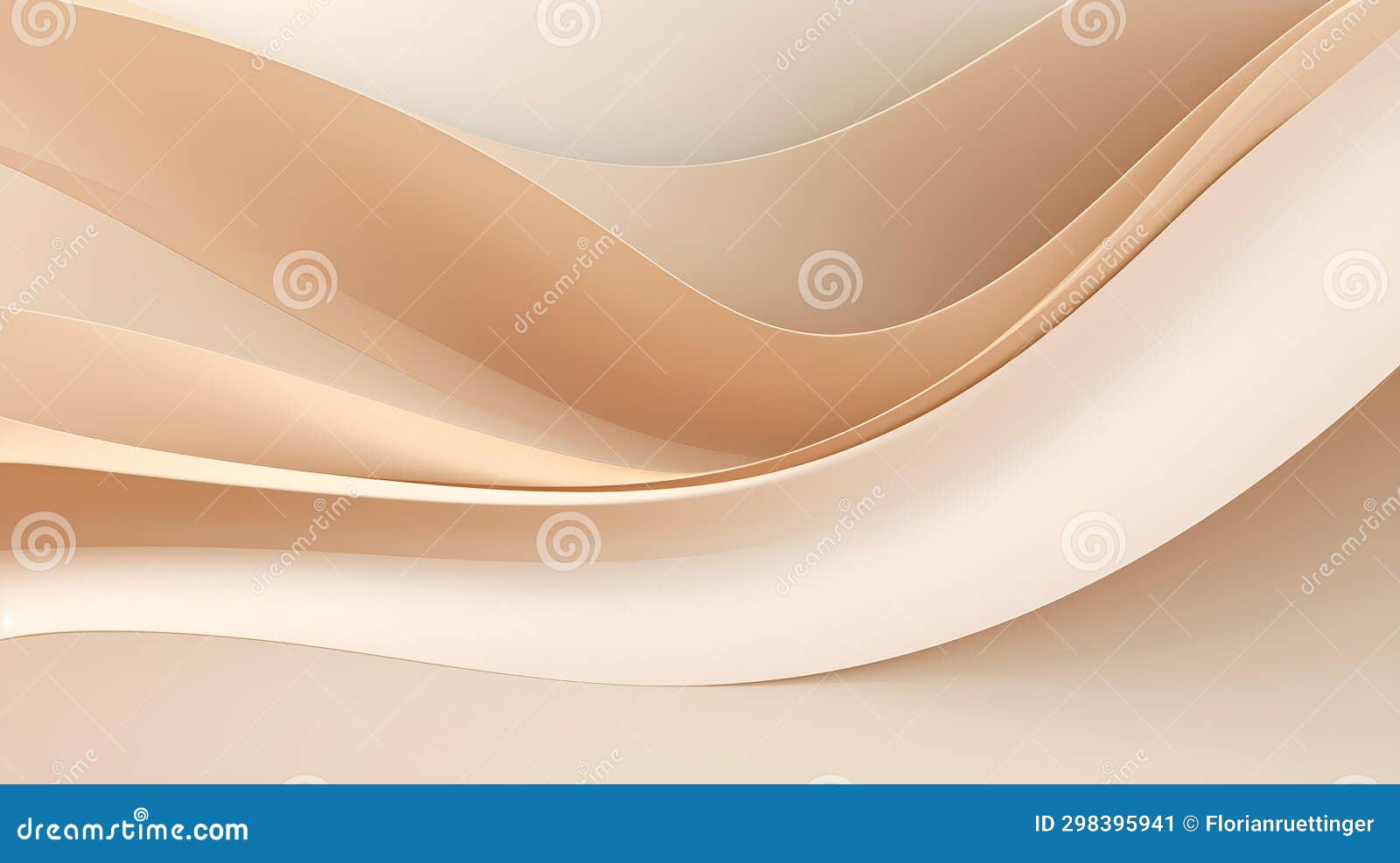 Abstract 3D Background of Curves and Swooshes in Beige Colors. Elegant ...