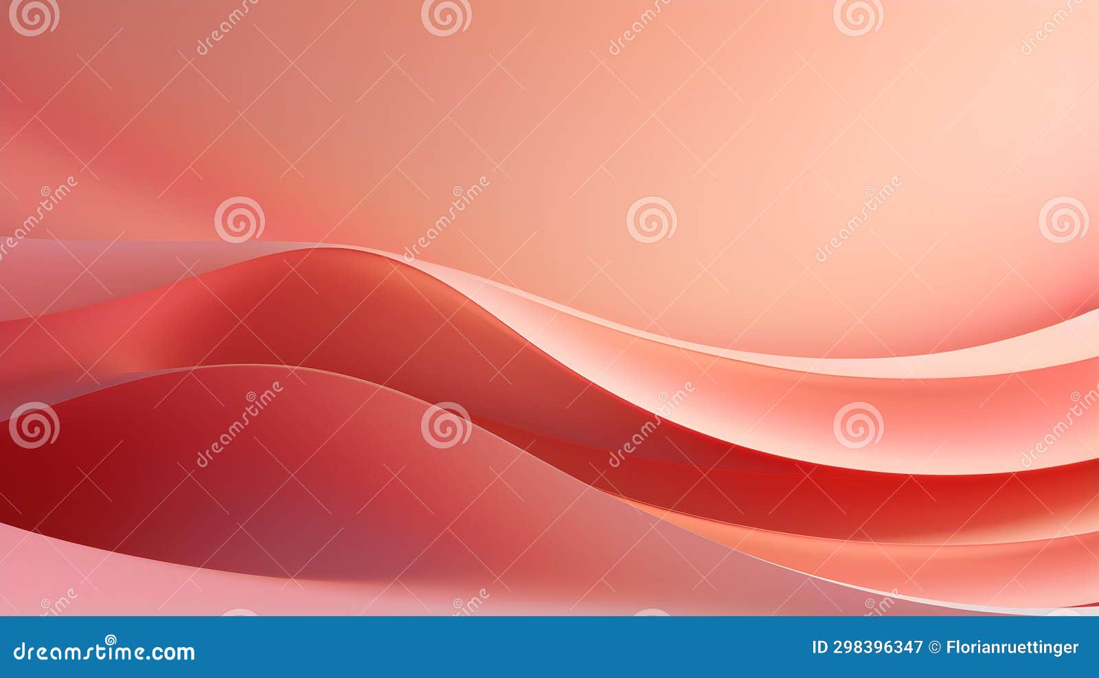 Abstract 3D Background of Curves and Swooshes in Light Red Colors ...