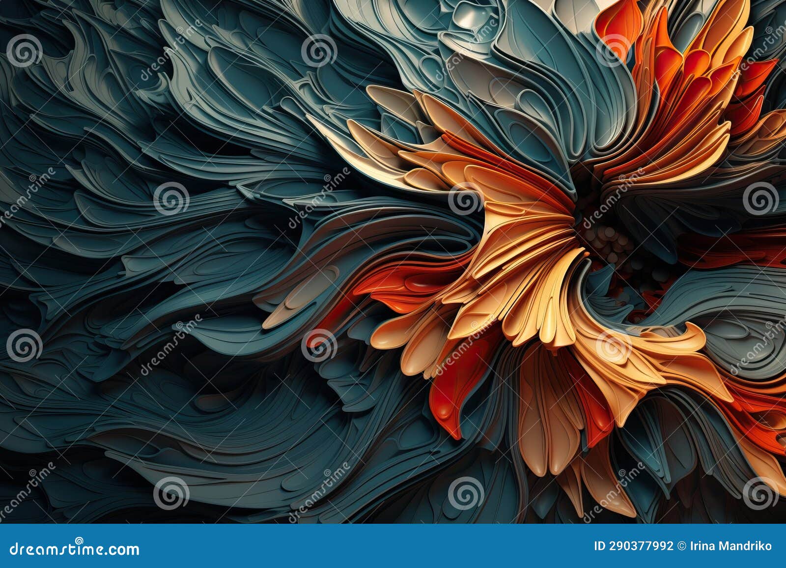 Abstract 3d Background. Fancy Shapes in Different Colors Stock ...