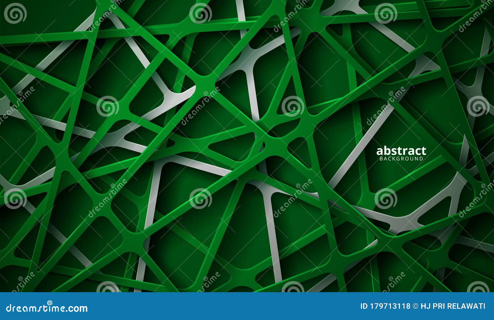 Abstract 3d Background with Green Papercut. Abstract Realistic Papercut ...