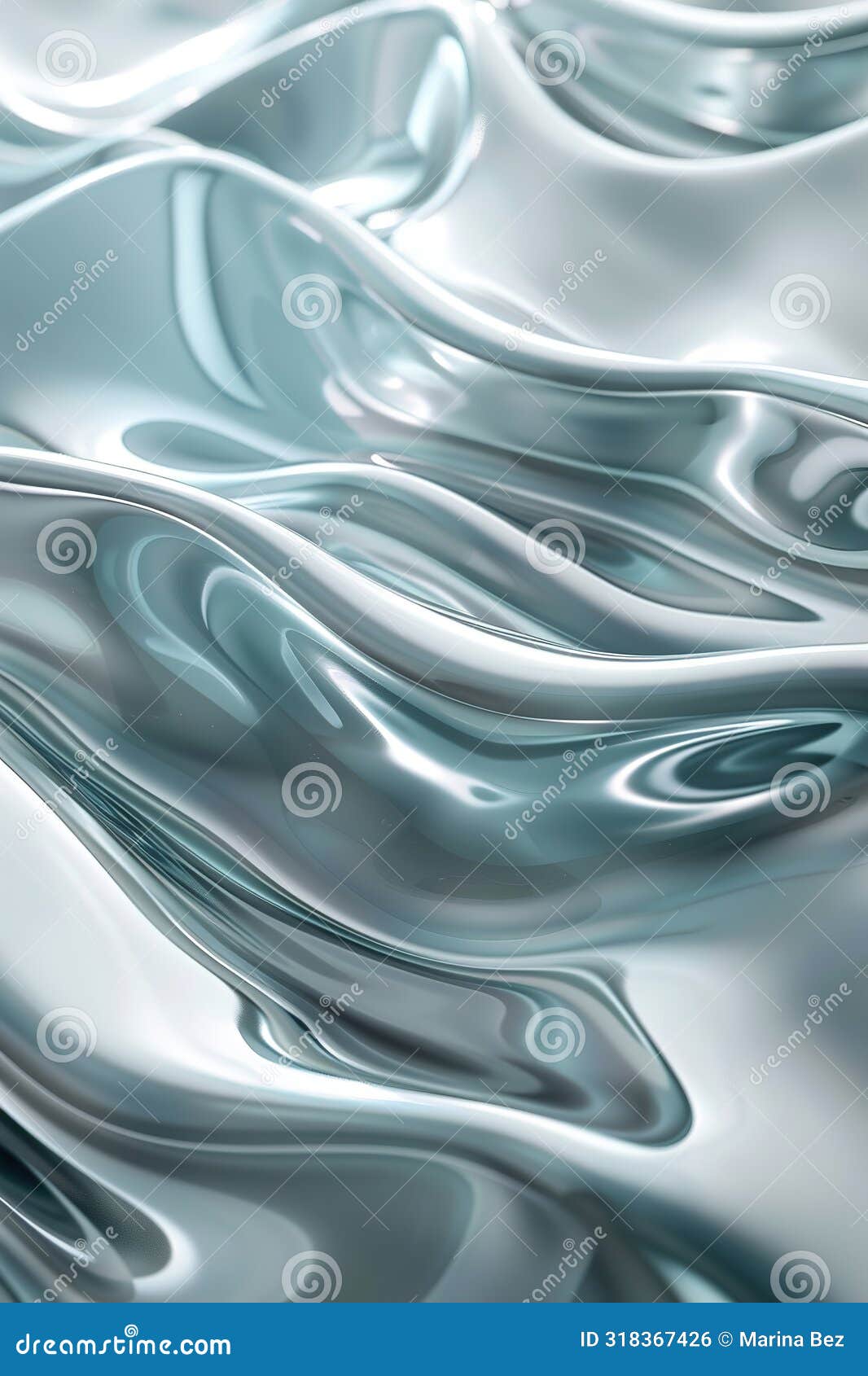 Abstract 3d Background of Metall Silver Waves Stock Photo - Image of ...