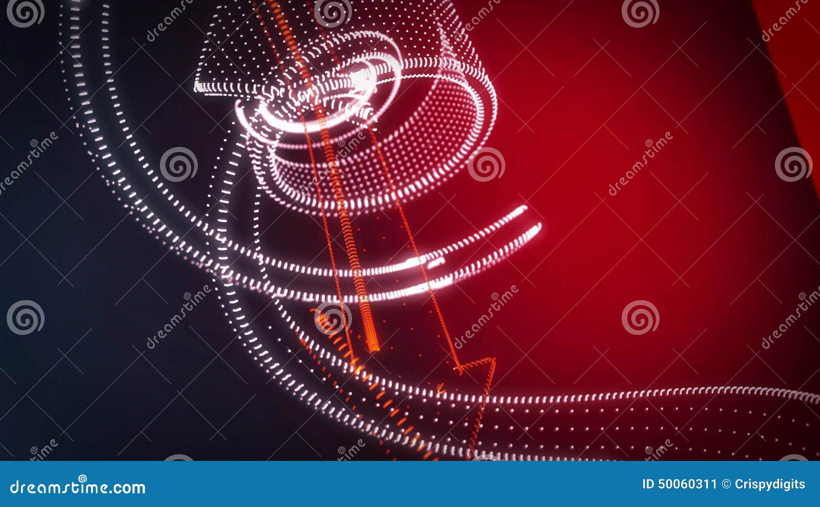 Abstract 3D Background Rotating Point Cloud Arrows Stock Illustration ...