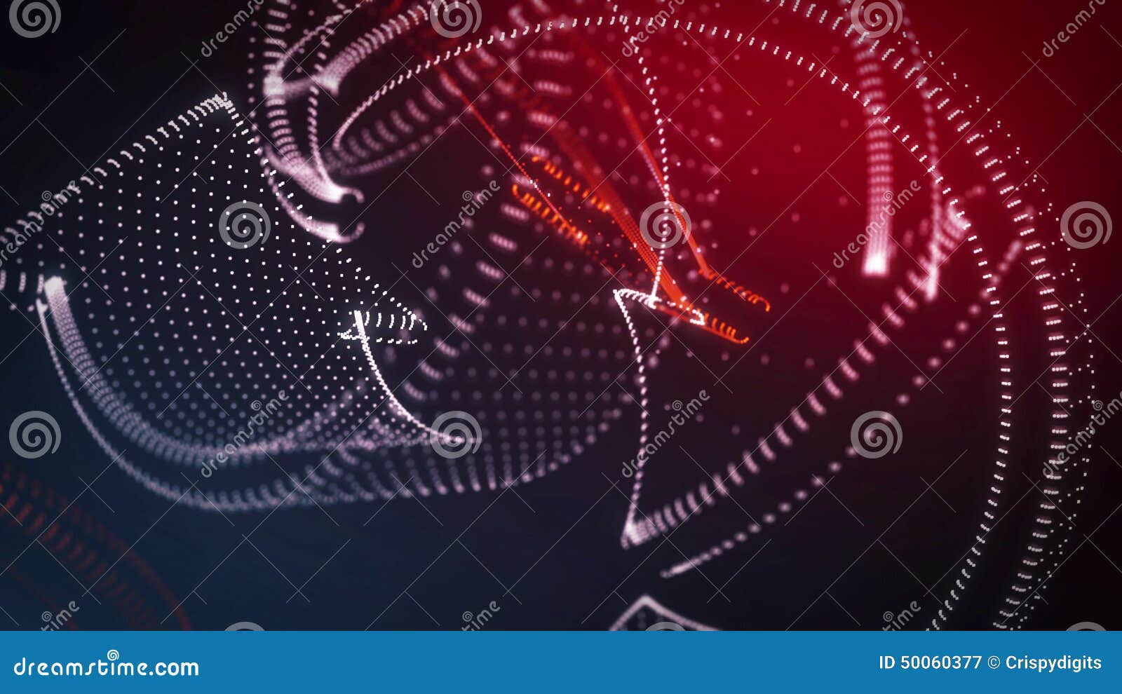 Abstract 3D Background Rotating Point Cloud Arrows Stock Illustration ...