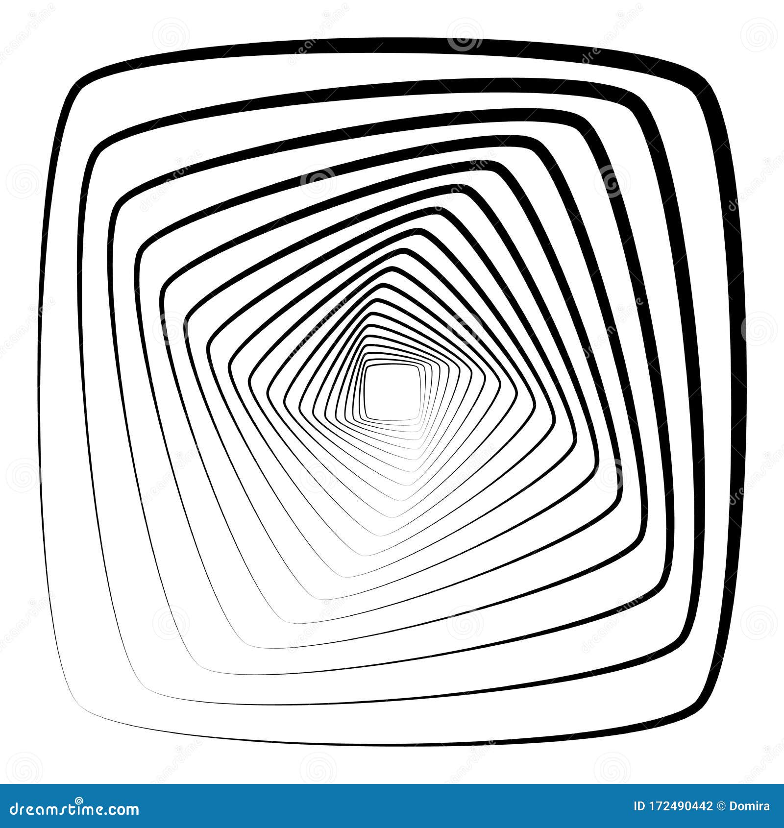 Abstract 3D Background with Simple Geometric Figure. Rotated Square ...