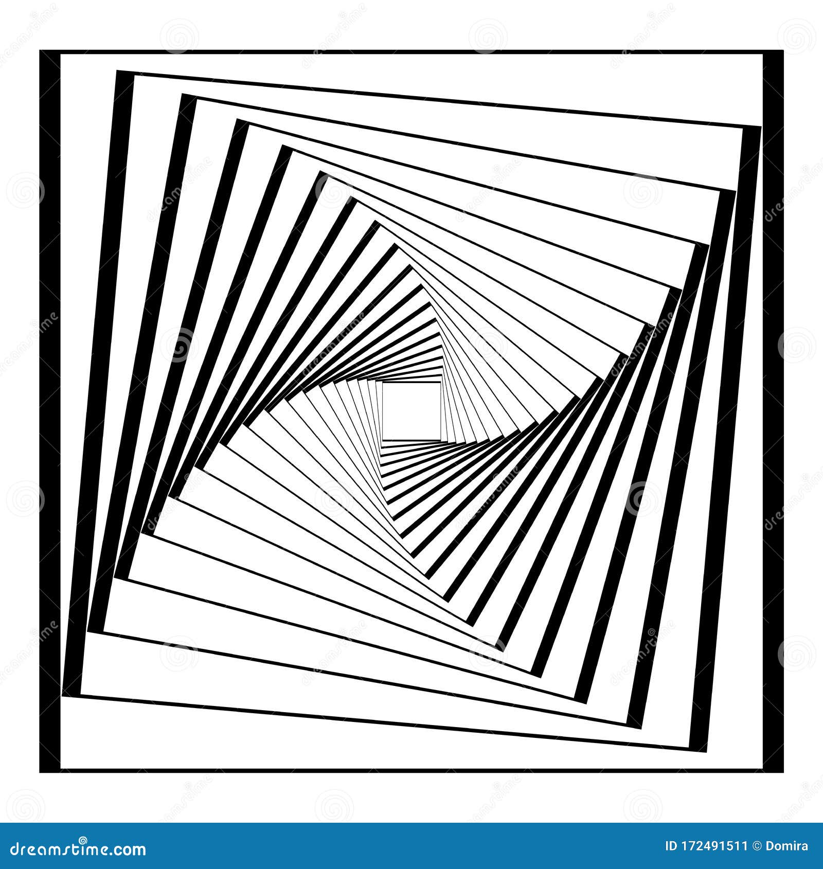 Abstract 3D Background with Simple Geometric Figure. Rotated Square ...