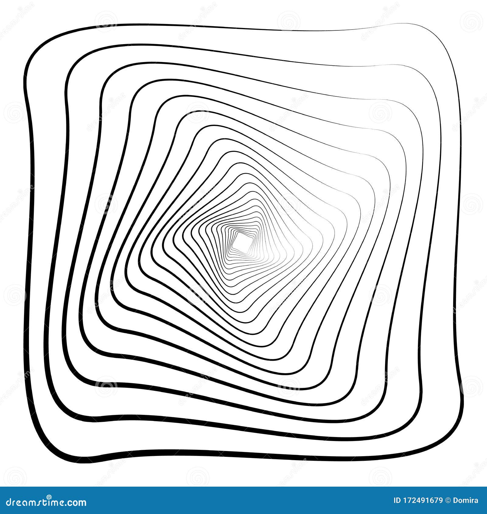 Abstract 3D Background with Simple Geometric Figure. Rotated Square ...