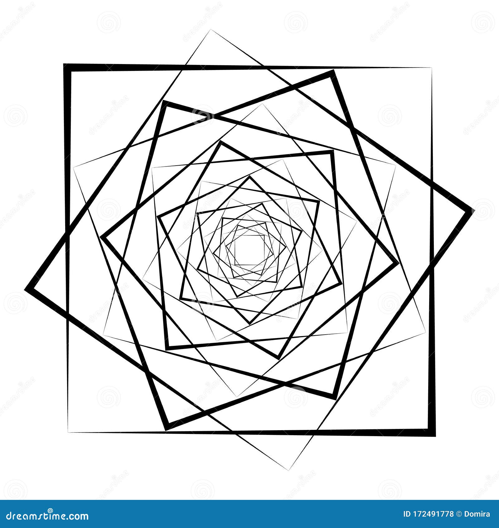 Abstract 3D Background with Simple Geometric Figure. Rotated Square ...