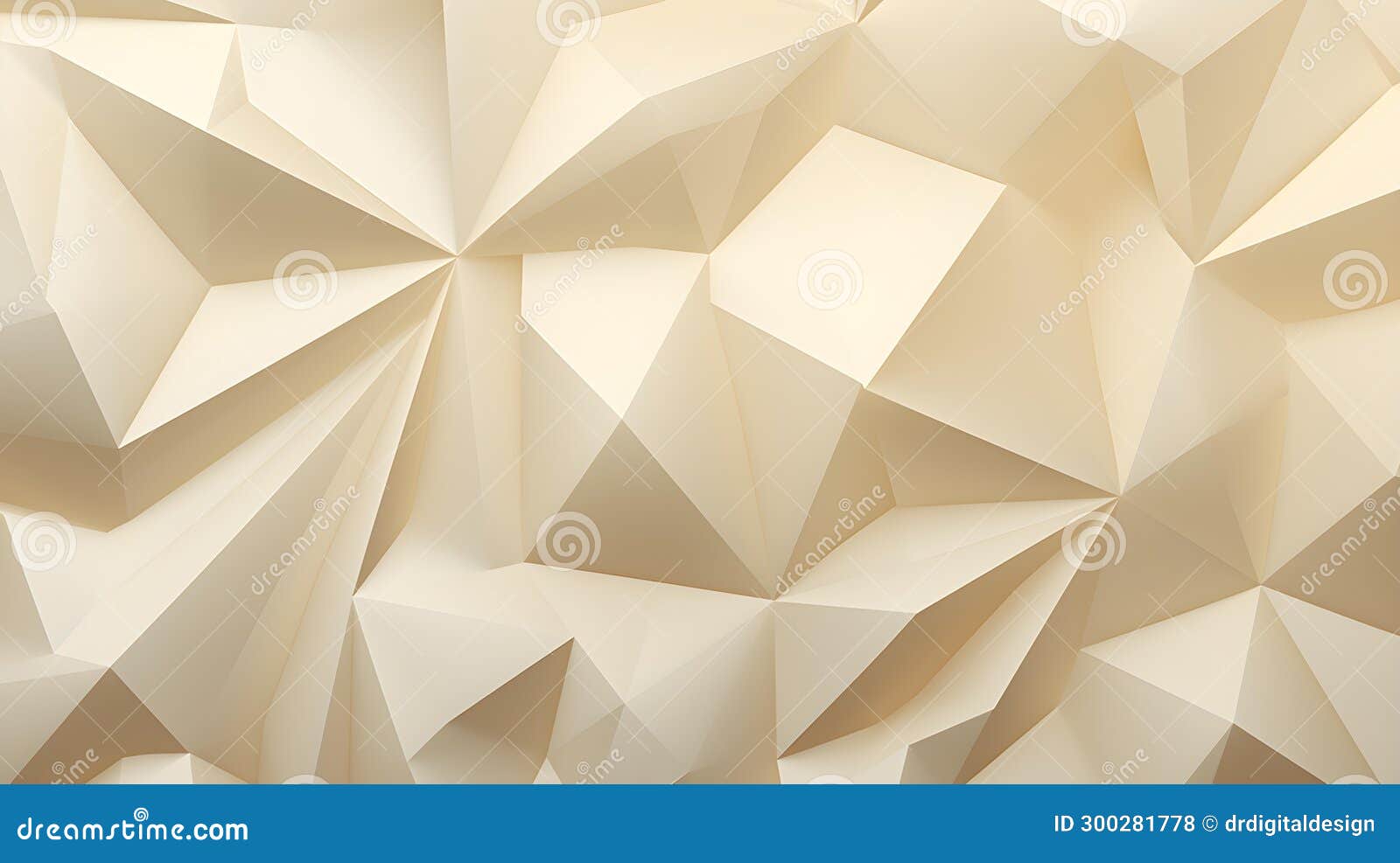 Abstract 3D Background of Triangular Shapes in Ivory Colors. Modern ...