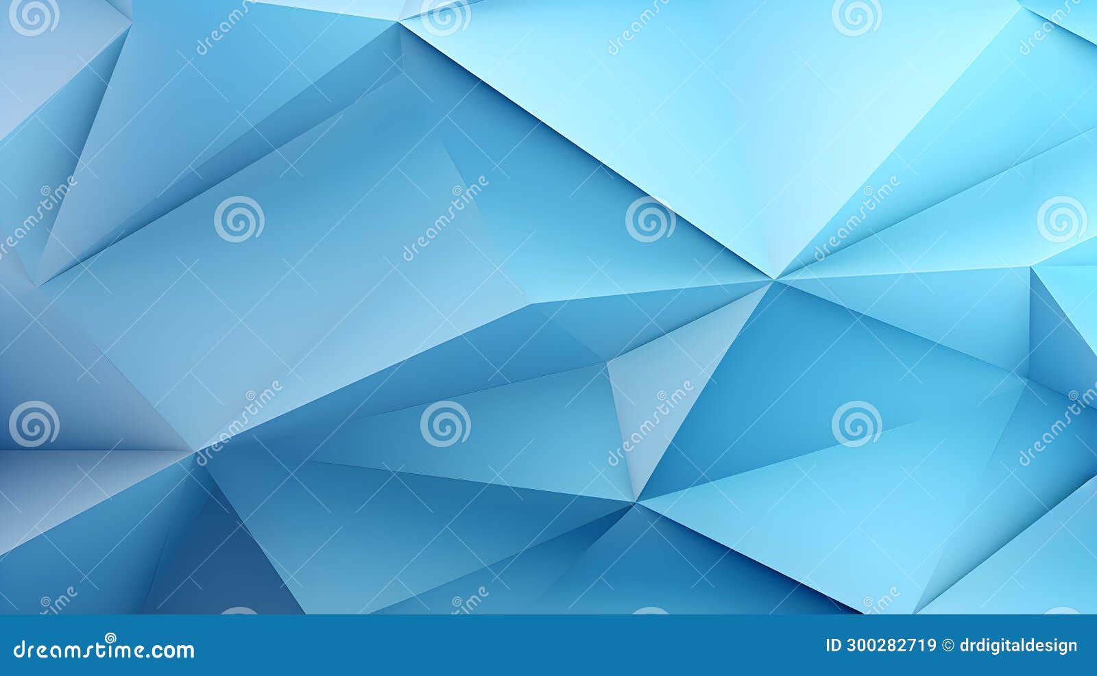 Abstract 3D Background of Triangular Shapes in Light Blue Colors ...