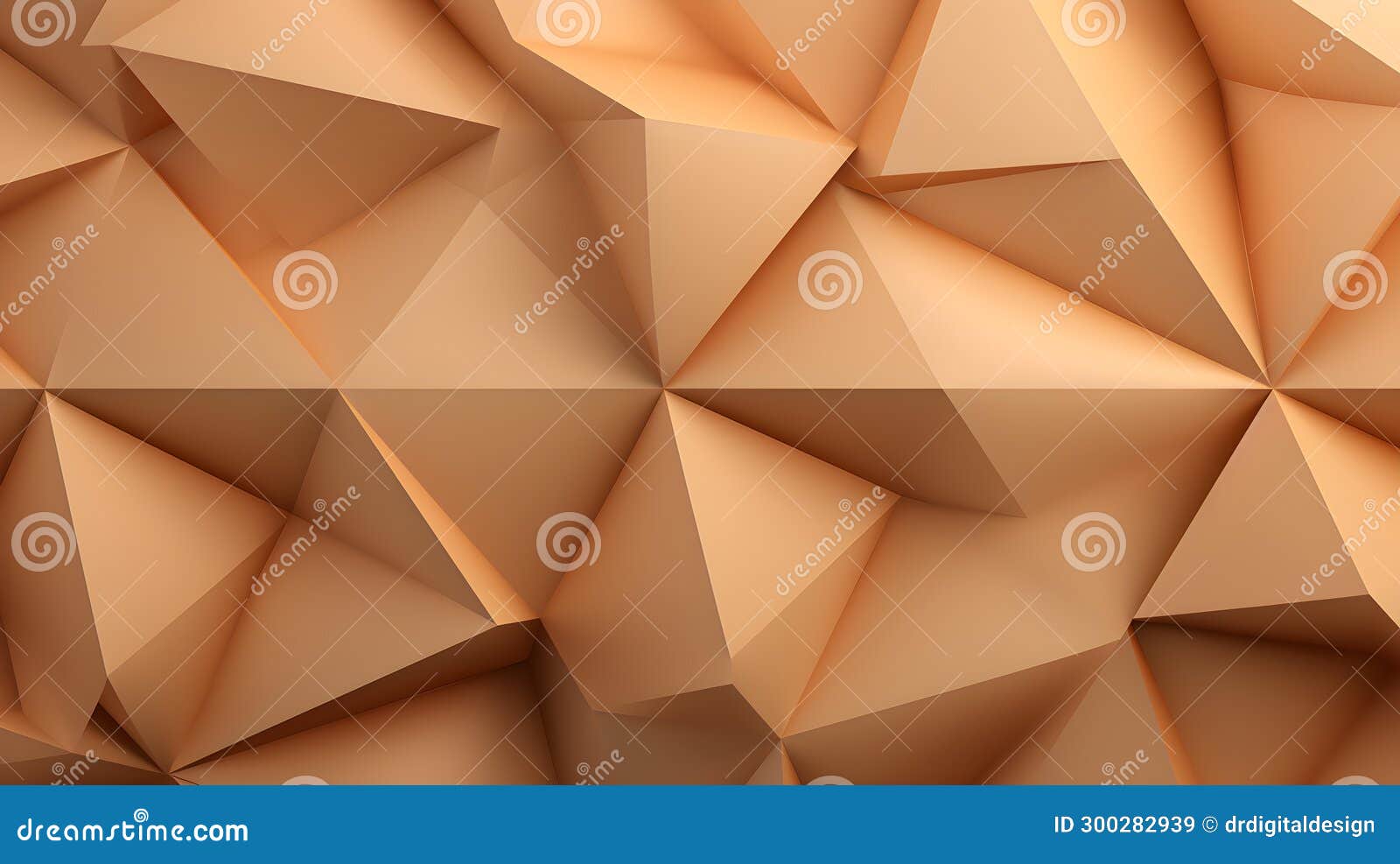 Abstract 3D Background of Triangular Shapes in Light Brown Colors. Modern Wallpaper of Geometric ...