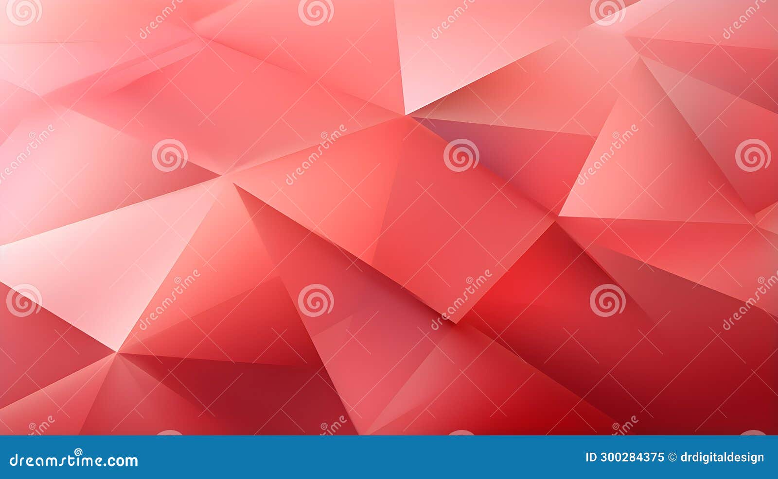 Abstract 3D Background of Triangular Shapes in Light Red Colors. Modern ...
