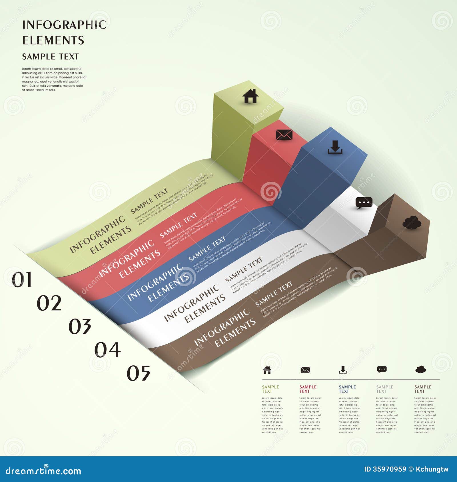Abstract 3d Bar Chart Infographics Stock Vector - Illustration of ...