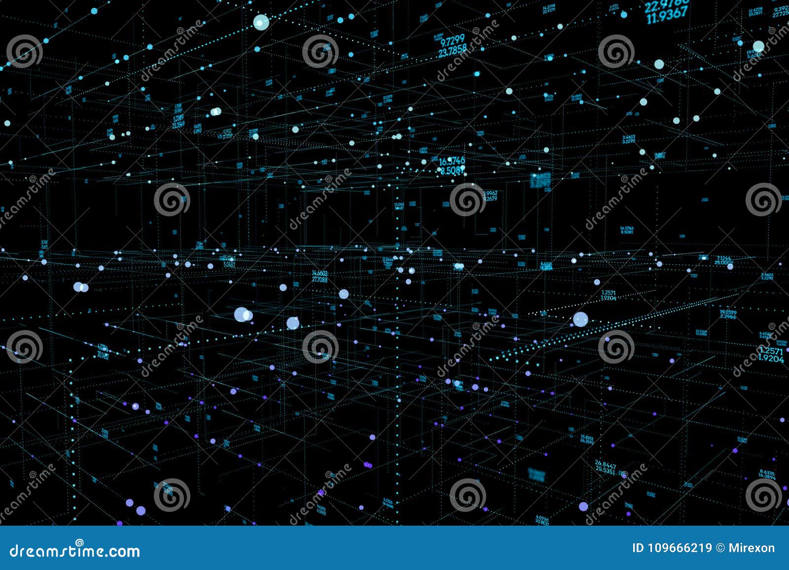Abstract 3D Big Data Visualization. Futuristic Infographics Aesthetic ...