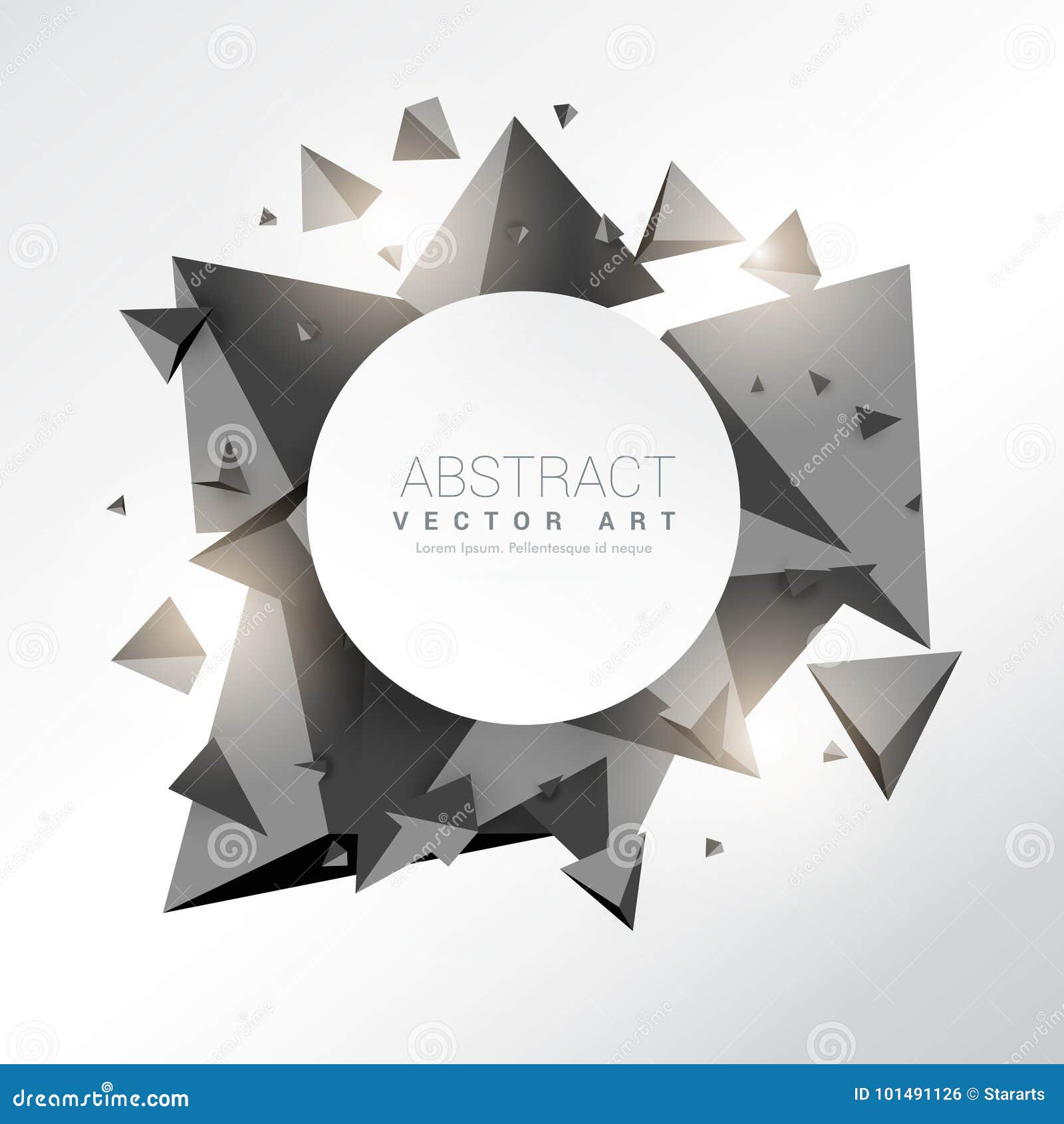 Abstract 3d Black Triangles Frame Stock Vector - Illustration of ...