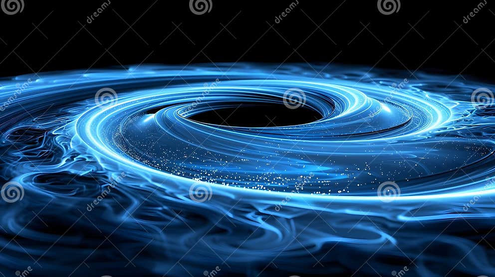 Abstract 3D Blue Vortex Background Stock Illustration - Illustration of ...